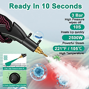 CAYAMA Handheld Steam Cleaner,2500W Steam Cleaner, High Pressure Steamer for Cleaning, Steam Cleaners for Home, Steamer for Car, Steam Cleaner for Upholstery, Kitchen, Bathroom, Grout and Tile