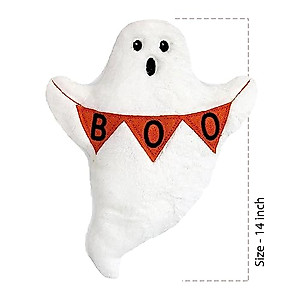 MON AMI Happy Ghost Plushie – 14”, Premium Stuffed Halloween Boo Ghost Toy, Use as Toy or Room Décor, Holiday Decorations