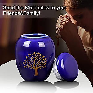 Small Urns for Human Ashes, Mimi Urns for Human Ashes, Cremation Keepsakes for Ashes, Mini Tree of Life Urn, Cremation Keepsakes for Ashes