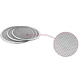 Baost Durable Pizza Screen Aluminum Pizza Pan Thicken Non-stick Net Round Pizza Mesh Pan Baking Tray Mesh Crispy Baking Mats Oven Baking Tray Net Cookware Plate Pan 7 Inch