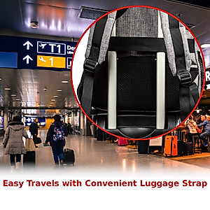 OPACK Travel Laptop Backpack, Business Anti Theft Slim RFID Blocking pocket Durable 15.6 Inch Laptops Backpack, USB Charging Port, Water Resistant College School Computer Bag for Women & Men