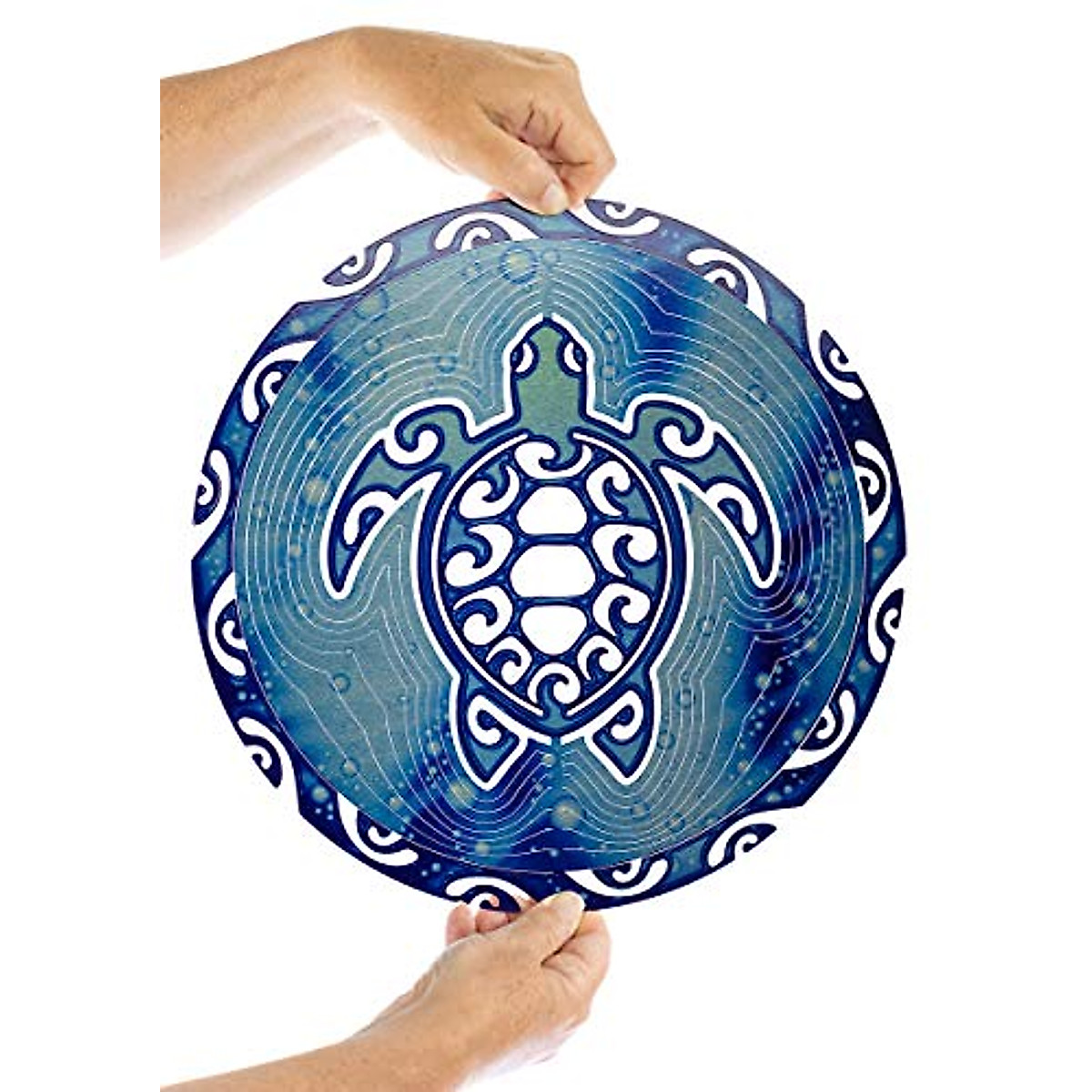 VP Home Tribal Turtle Kinetic Wind Spinners for Yard and Garden Wind Spinner Outdoor Metal Large Hanging Turtle Decor 3D Garden Art Wind Sculpture Spinners Kinetic Art Lawn Ornaments,12 inchW x 15 inchH