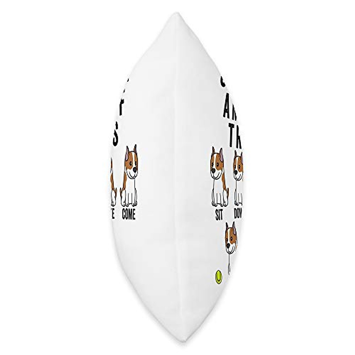 Funny Amstaff Gifts Stubborn American Staffordshire Terrier Tricks Dog Throw Pillow, 18x18, Multicolor