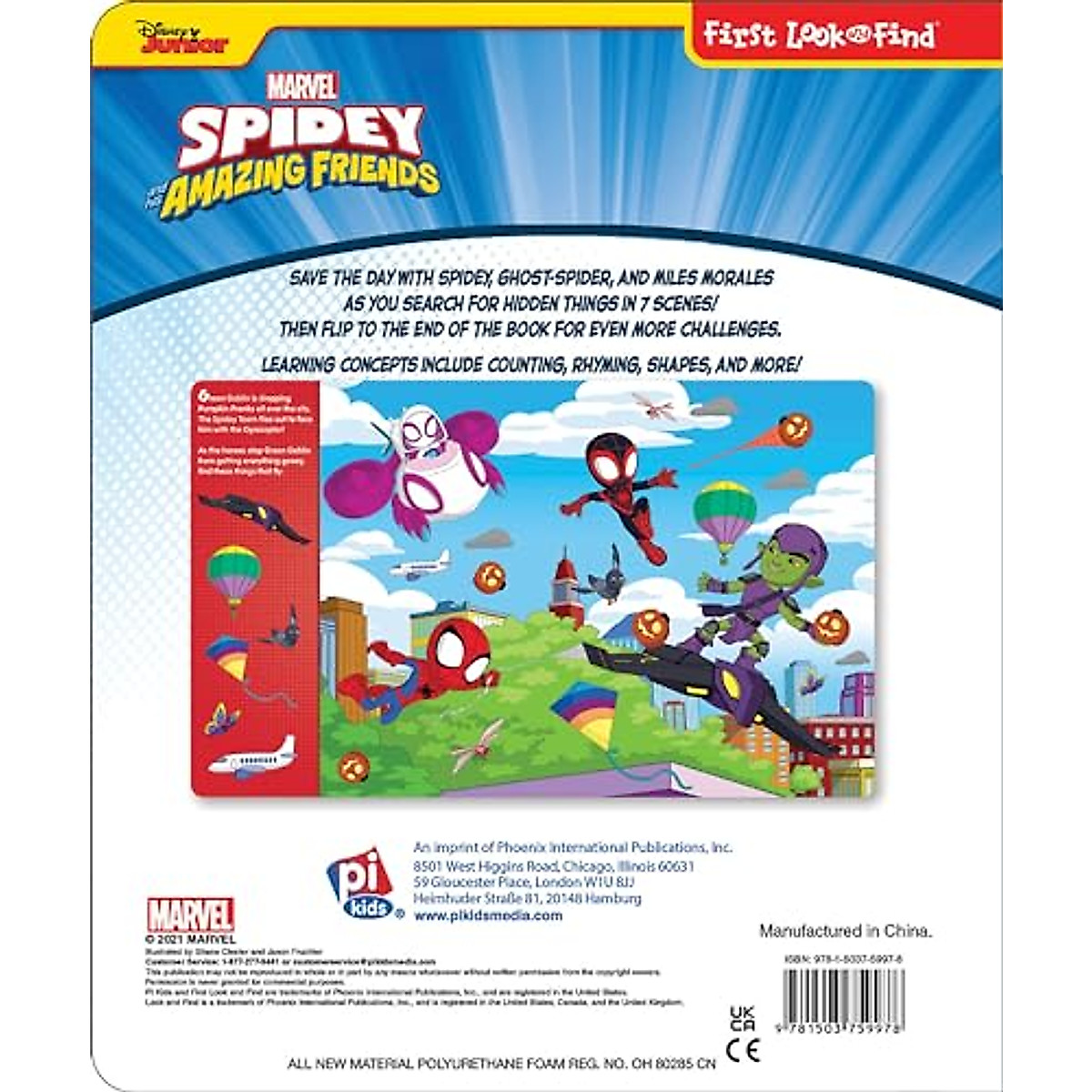 Marvel Spider-man - Spidey and His Amazing Friends - First Look and Find Activity Book - PI Kids