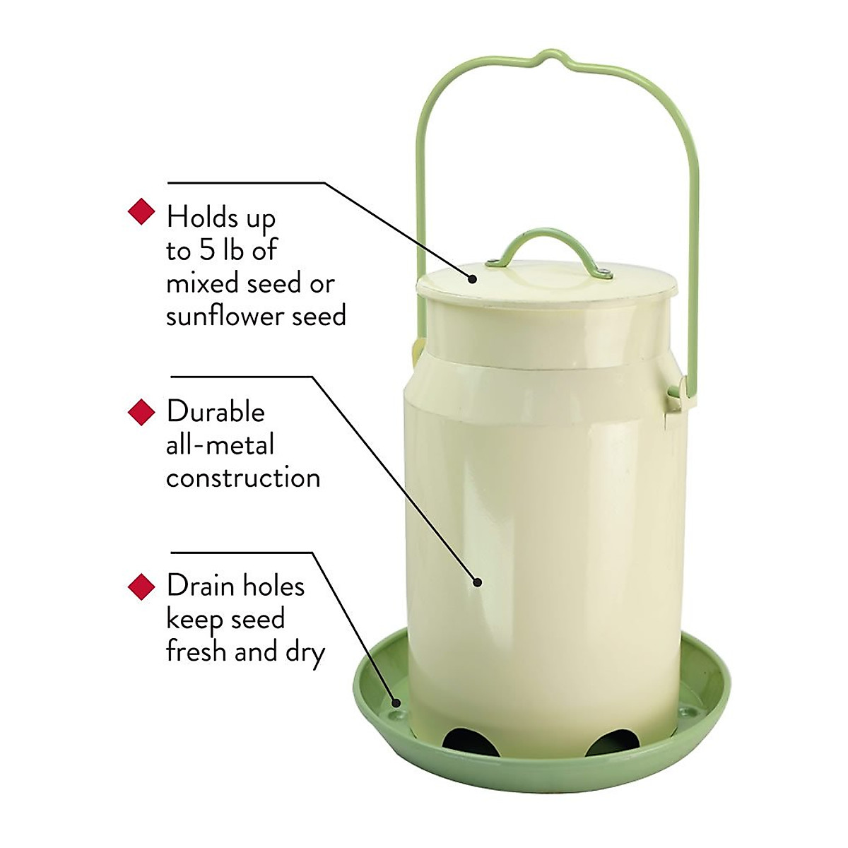 Perky Pet Milk Pail Hopper Feeder