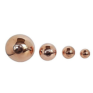 Premium Pure Solid Copper Ball Approx 3, 2, 1.5 or 1.1 Inch Dia Healing Energy Orb Sphere Mineral Crystal Mental Agility Grounding Movement Therapy American Ayurveda (1.1 Inch)