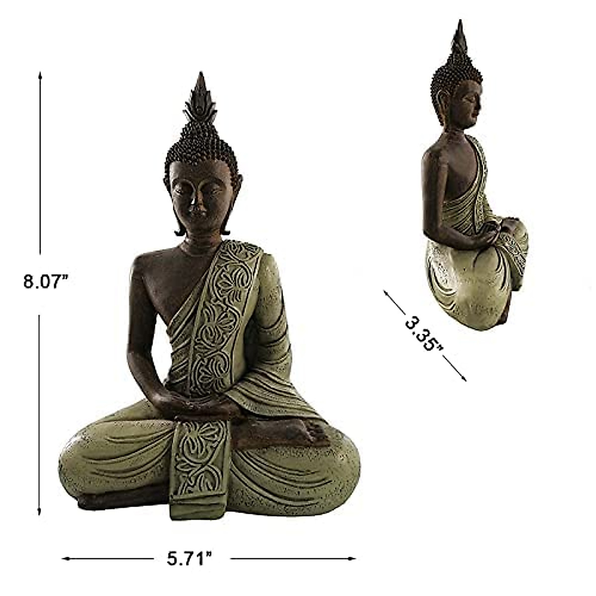 Buddha Statues, Resin Zen Buddha Figurines Indoor, Meditating Buddha Statue Decor, Home Decorations, Spiritual Living Room Decor Collectibles, Office Ornament Gift