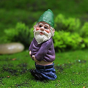 LINZHEN 4PCS Drunk Dwarf Garden Gnomes Knomes Decorations Decor Clearance Drunken Figurines for Outdoor Indoor Patio Yard Lawn Porch Ornament Gift