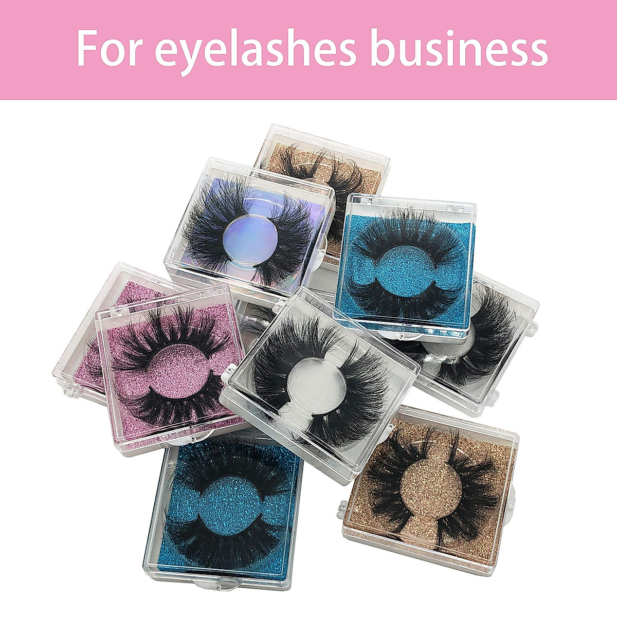25MM Mink Eyelashes Wholesale Ninglash 10 Pack False Eyelashes, Christmas Gifts for Women Dramatic Real Mink EyeLashes, Thick HandMade Full Strip Lashes, Crueltyl Free Fluffy Lash, 3D Mink Lashes Bulk