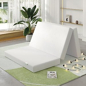 Novilla Folding Mattress, 4 Inch Twin Size Responsive Comfort Foam Trifold Mattress with Breathable & Washable Cover, Foldable Mattress Twin for Back Pain Relief, Suitable for Camping, Road Trip