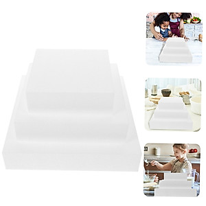 TIDTALEO 3pcs Foam Cake Model Wedding Foams Cake Foam Dummy Rounds Round Cake Stand Practice Round Dummies Camera Backpack Square Mold Foam Cake Mold Diy Tea Coffee To Rotate Box