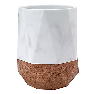 Avanti Linens Salerno Collection, Decorative Wastebasket, Gray