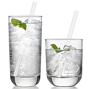 Replacement Straws for Stanley Tumbler Cups 20-40 oz, 6-Pack Reusable Thickened Plastic Clear Straws with Brush,Fit for Most Tumblers (12.1"(40oz and above))