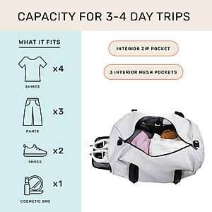 Jadyn 22" Women's Large Duffel/Weekender Bag with Shoe Pocket, Travel Bag