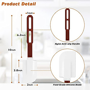 High-Temp Silicone Spatulas, Commercial Spatula 500°F Heat-Resistant Non-Stick Silicone Scraper, Set of 2 (10-Inch, NSF)
