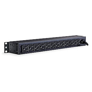CyberPower PDU15M2F12R Metered PDU, 100-125V/15A (Derated to 12A), 14 Outlets, 1U Rackmount, 15 Foot Power Cord