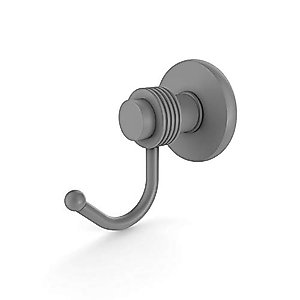 Allied Brass 920G Mercury Collection Groovy Accents Robe Hook, Matte Gray