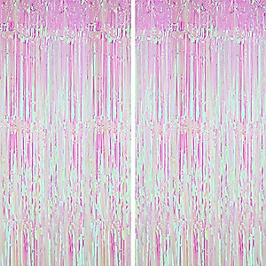 KatchOn, XtraLarge Iridescent Backdrop with Bride Balloons Rose Gold Set - 40 Inch, Pack of 4 | Diamond Ring Balloon, Bride Balloons Bachelorette Party Decorations | Iridescent Party Backdrop Decor