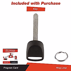 KeylessOption Keyless Entry Car Remote Fob With Uncut Ignition Transponder Key Replacement For OUCG8D-399H-A