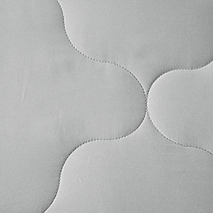 Comfort Spaces Vixie Reversible Comforter Set - Trendy Casual Geometric Quilted Cover, All Season Down Alternative Cozy Bedding, Matching Sham, Grey/Yellow, Twin/Twin XL 2 piece