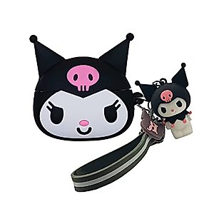 Cute Kurom Case for Airpods pro, Soft Silicone Anime Designed Funny 3D Cartoon Character Airpods pro Case with Lanyard Keychain Protective Cover for Women Girls Teens Boys Air pods pro case