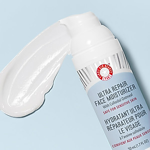 First Aid Beauty - Ultra Repair Face Moisturizer, Soothing Face Colloidal Oatmeal, Everyday Lightweight Non-Comedogenic Formula Helps Soften Skin with Ceramides and Shea Butter, 1.7 oz