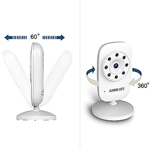 Video Baby Monitor with Camera and Infrared Night Vision, Two-Way Talkback, and Temperature Monitor - Long Range, Monitor Your Baby All Round The Clock,Include 2 Piece Outlet Protector … (2.4'')