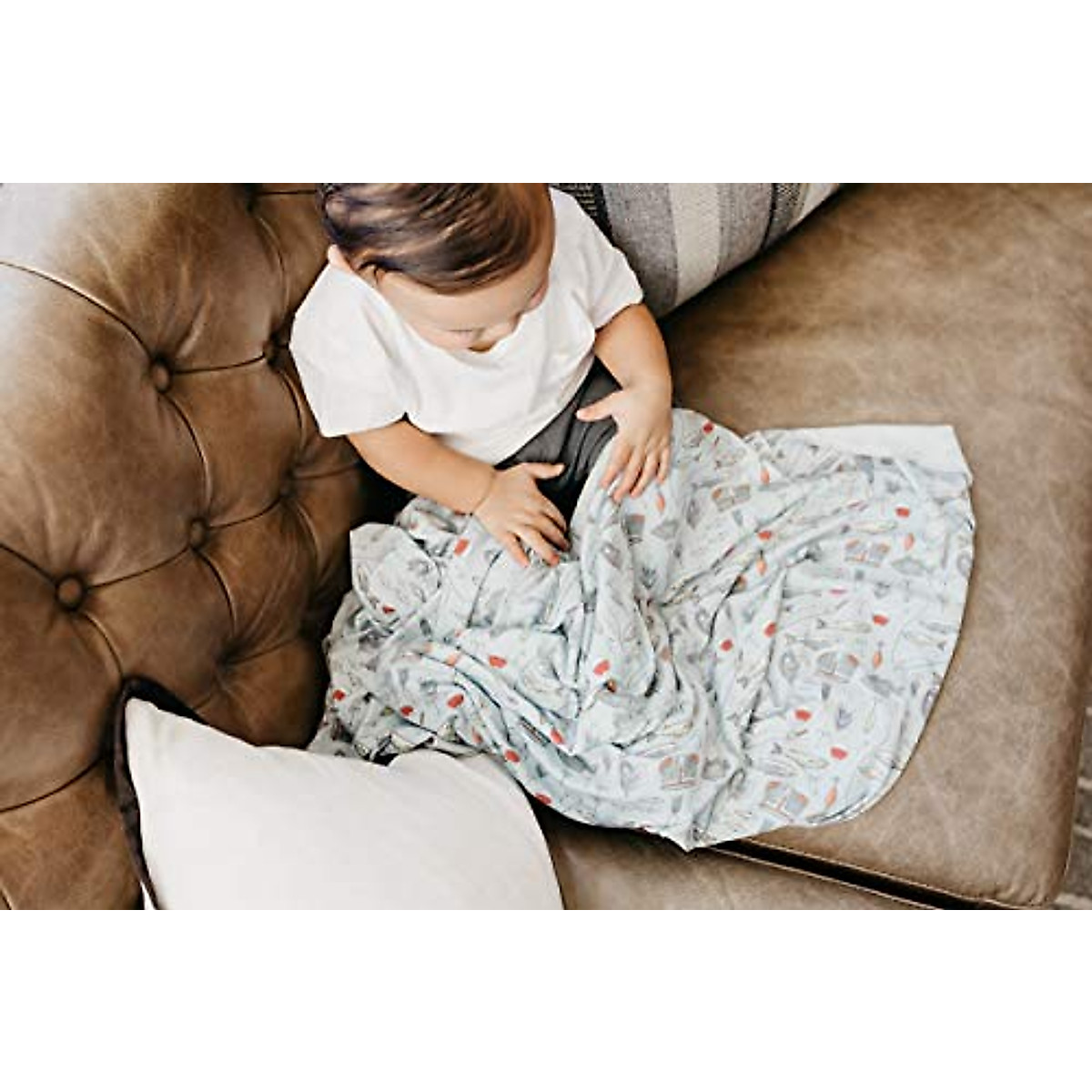 Copper Pearl Large Premium Knit Baby Swaddle Receiving Blanket Trout