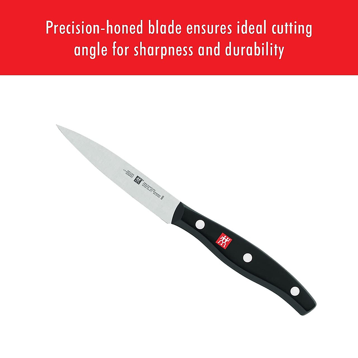 ZWILLING Twin Signature 4-inch Paring Knife, Razor-Sharp, Made in Company-Owned German Factory with Special Formula Steel perfected for almost 300 Years, Dishwasher Safe