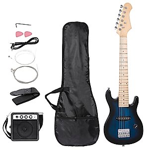 Saturnpower 30" Beginner Electric Guitar with 5W Amp and Accessories Pack Guitar Bag for Kids/Girls/Boys/Beginners (Blue)