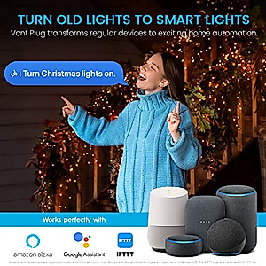 Vont Smart Plug [1 Pack] Alexa Smart Plugs, WiFi + Bluetooth, No Hub Required, Smart Home, Google Home & IFTTT, Voice Command, Timer & Schedules, Control Anywhere, Vacation Mode, ETL & FCC Certified