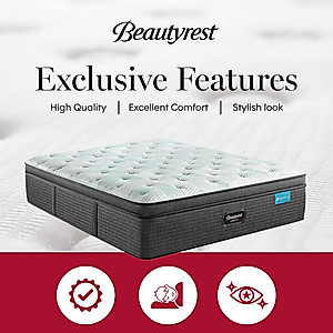 Beautyrest BR800 11.5 inch Twin Mattress - Hybrid Mattress with Cooling Gel Memory Foam and Pocketed Coils - Motion Separation and Temperature Control - Medium Feel - Twin Size Mattress Only