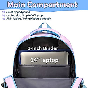 BLUEFAIRY Unicorn Backpack for Girls Elementary School Bags for Kindergarten Primary Book Bag Lightweight Bookbags for Kids Back to School Travel Gifts 17 Inch