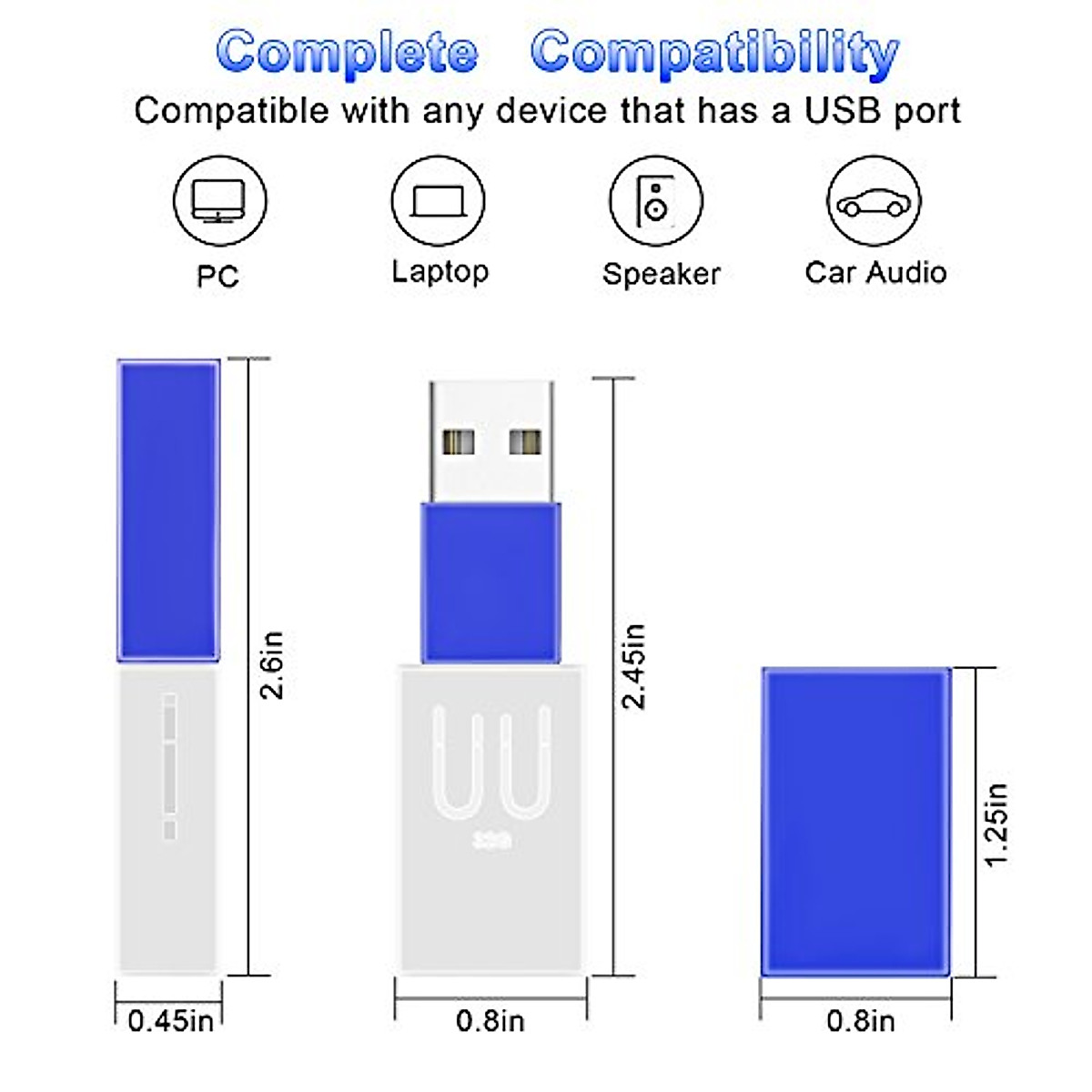 Crystal USB Flash Drive Waterpoof Flash Disk Thumb Drive high Speed led Light Special USB Memory Stick 32G UU (Blue+Green 2 Pack)