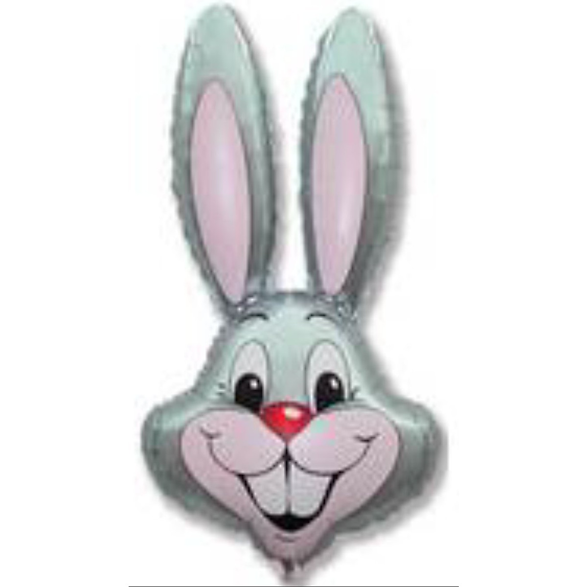 39" Flexmetal Grey Rabbit Head Easter Party Decoration Supply Mylar Foil Helium Balloon