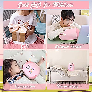 SQEQE Cow Plush Toy Cute Pink Cow Stuffed Animals Soft Pillow Plushies Kawaii Cow Plushie for Girls Boys Kids Birthday Gifts Decor 10 inch