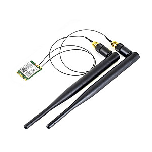 Wireless-AC8265 Dual Mode AC8265 Wireless NIC Module for Jetson Nano Developer Kit M.2 NGFF Support 2.4GHz / 5GHz 300Mbps / 867Mbps Dual Band WiFi and Bluetooth 4.2
