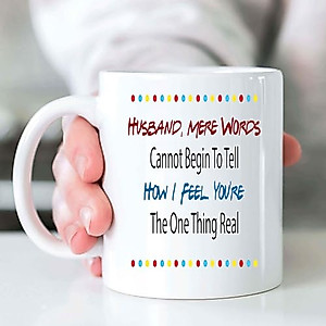 Husband Gift Ideas for Wedding Anniversaries - Couples Married Christmas - & Multicolor Unisex Sweat, 11 Oz White Ceramic Coffee Mug