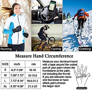 EAGLEFLY Winter Womens Gloves Touch Screen Water Resistant Warm Gloves for Outdoor Walking,Riding,Cycling,Running and Driving for Men and Women tactical gloves (Black small)