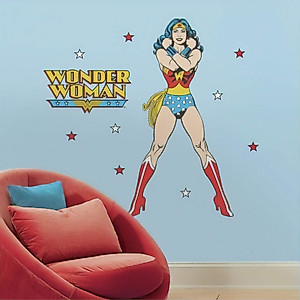 RoomMates RMK2397GM DC Classic Wonder Woman Peel and Stick Giant Wall Decals