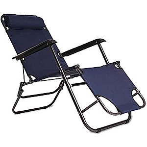 XZGDEN Lightweight Sun Lounger Reclining Folding Gravity Bed Headrest Garden