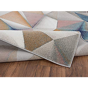 Abani Rugs Arto Collection Multicolor 3D Geometric 6'x9' Area Rug - Contemporary Accent Rug