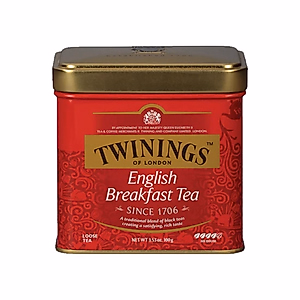Twinings English Breakfast Loose Tea Tin, 3.53 Ounce Tin (Pack of 1), Smooth, Flavourful, Robust Black Tea Leaves, Caffeinated, Enjoy Hot or Iced