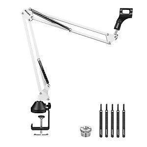 NEEWER Microphone Arm Stand, Suspension Boom Scissor Microphone Arm Stand with 3/8 Inch to 5/8 Inch Screw and Cable Ties, Compatible with Blue Yeti Snowball Yeti X Quadcast etc. Max. Load 1.5 kg