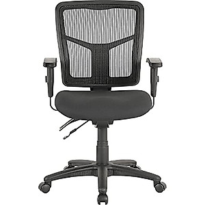 Lorell Ergomesh Chair, Mesh Back/Black Fabric Seat