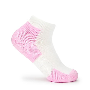 Thorlos Women's DWMXW Max Cushion Distance Walking Ankle Socks, Wht/Pink, Small
