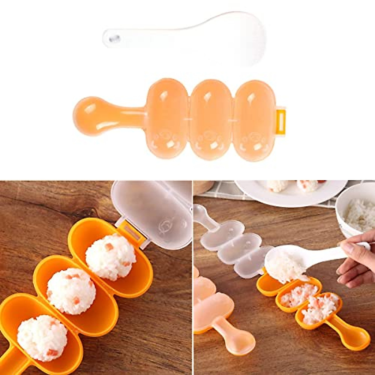 Sushi Shake Rice Ball Mold, Animal Shapes Sushi Mold (3 Pcs + 1 Pcs) Diy Tool Kitchen Sushi Tool