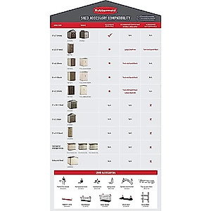 Rubbermaid Heavy Duty Outdoor Metal Backyard Shed Accessories Small Shelf, Holds Up to 20 Pounds and Maximizes Space for Tools (4 Pack)