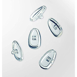 Eyeglass Repair Kit for Screw in Nosepads for Spectacle Frames Eyeglasses with Flat Head/Phillips Screwdriver 6 Screws & 2 Pairs of 2 Different Size Silicone Nose Pads Included