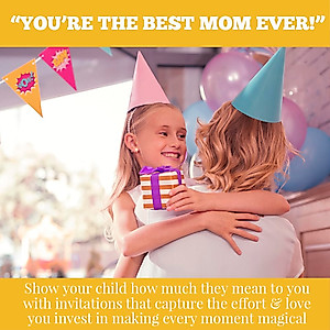 Cute & Silly Shredded Cheese Themed Birthday Party Invitations for Kids, 20 5x7 Fill In Cards with Twenty White Envelopes by AmandaCreation…